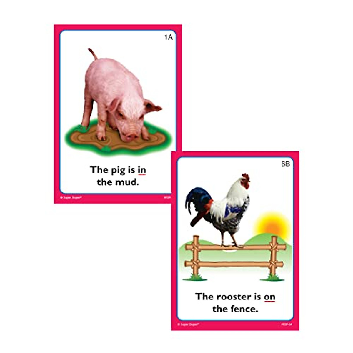 Super Duper Publications | Pigs & Pals Preposition Fun Deck Flash Cards | Educational Learning Resource for Children