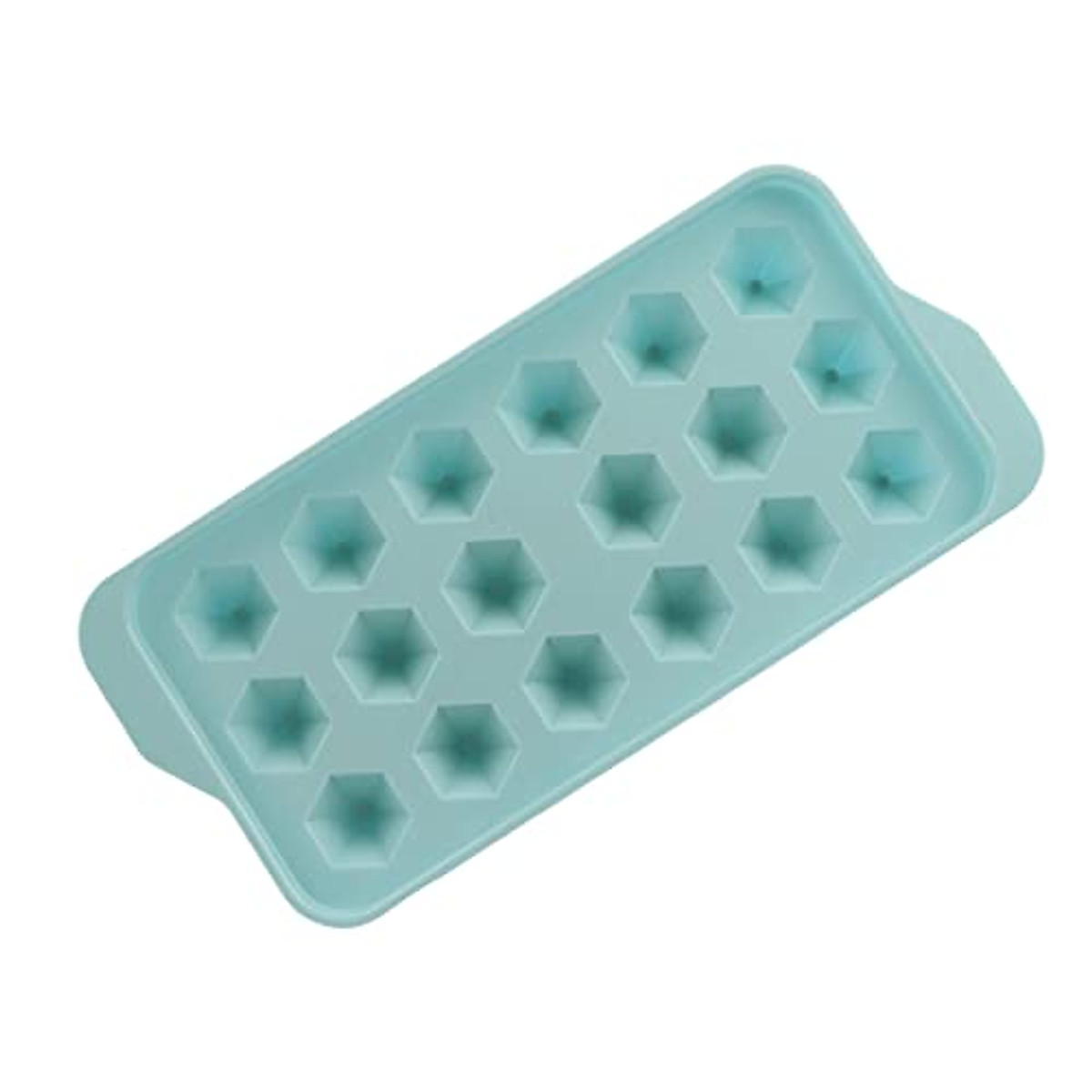 Ice Cube Mold Ice Cube Tray Easy Demoulding Ice Cube Mold Food Grade PP Ice Cube Maker with Lid Cute Ice Cube Tray for Refrigerator Diamond 18 Grids Blue (Diamond 18 grids - blue)