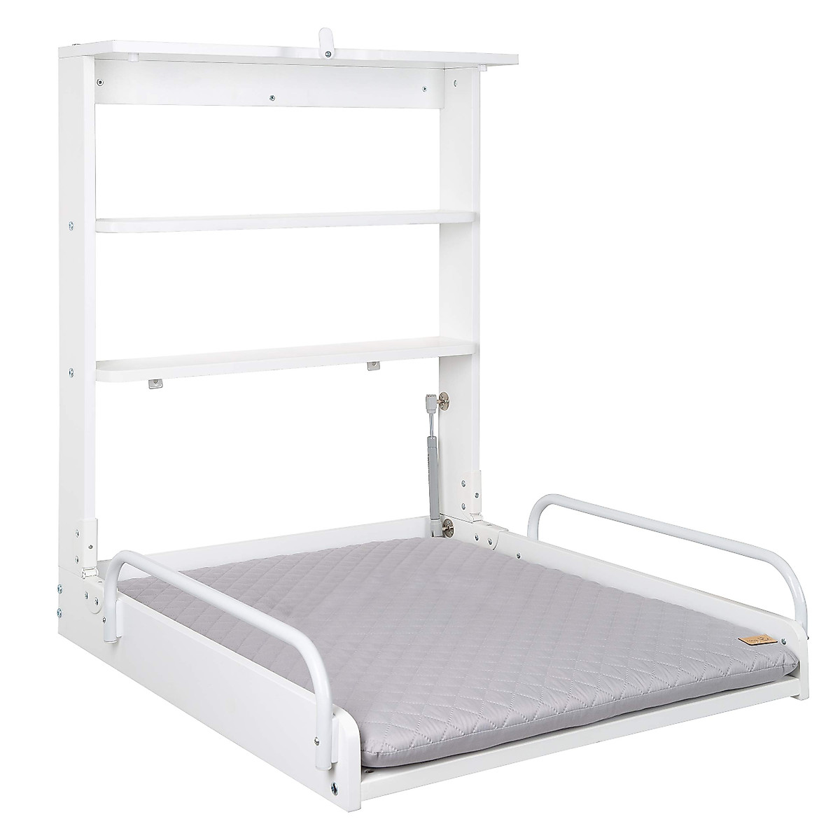 roba Wall Mounted Baby Changing Table, Foldable & Secure Baby Changing Wall Unit White