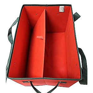 Earthwise Deluxe Collapsible Reusable Shopping Box Grocery Bag Set with Reinforced Bottom Plaid Holiday Xmas Christmas Design Storage Boxes Bins Cubes (Set of 3) (Holiday)