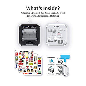 miak Airpods Pro Case Cover 2019, Protective Case with Keychain for Apple Airpods PRO, Silver