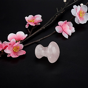 Rose Quartz Crystal Mushroom Shaped Face Massage Stone for Beautiful Skin and Eyes, and Good Looking
