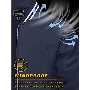 TACVASEN Mens Jackets Lightweight Men's Jackets Stylish Men's Casual Jacket Outdoor Windbreaker Lightweight Bomber Coats Hiking Jacket