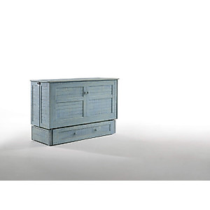 Night & Day Furniture Murphy Cabinet Convertible Bed - Queen Size-with Tri-Fold Premium Memory Foam Mattress (Skye)