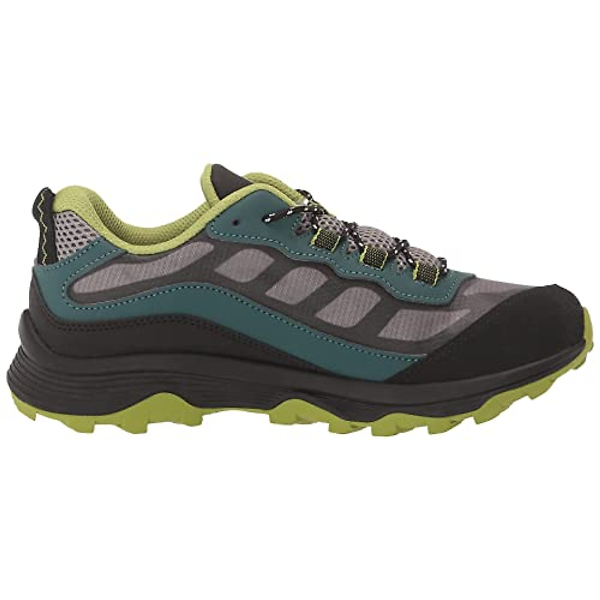 Merrell Moab Speed Low WTRPF Sneaker, Deep Green/Black, 3 US Unisex Big Kid