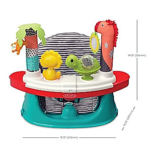 Infantino 3-in-1 Grow-with-Me Discovery Seat and Booster, Baby Activity Seat, Booster Seat for Dining Table with Removable Tray Multi