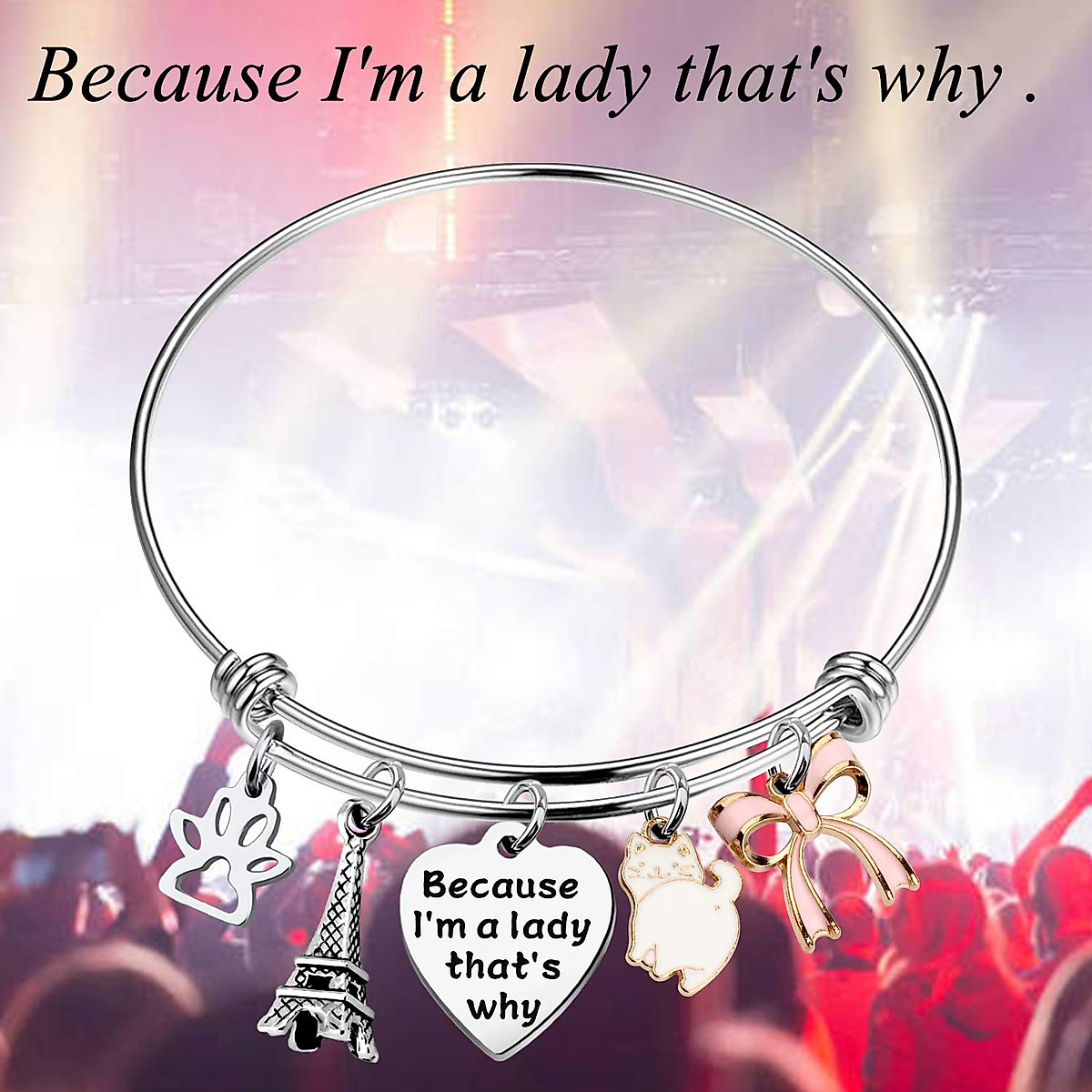 BAUNA The Aristocats Inspired Bracelet Because I’m A Lady That’s Why Marie Cat Charm For Friend (The Aristocats Inspired Bracelet)