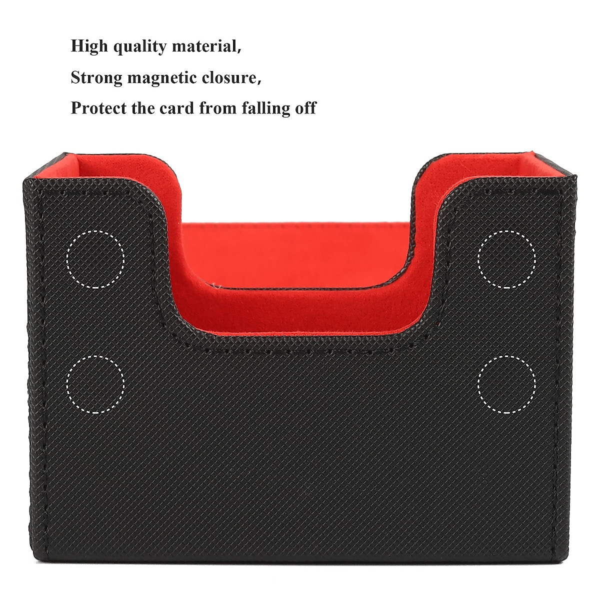 AEGIS GUARDIAN Card Deck Box for MTG, Commander Deck Box Hold 120+ Sleeved Cards, Leather Strong Magnet Card Deck Case Holder for Magic Cards TCG CCG, Red Inner