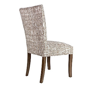 Sole Designs The Julia Collection Contemporary Tufted Fabric Upholstered Wood Dining Chair, Set of 2, Sediment Brown