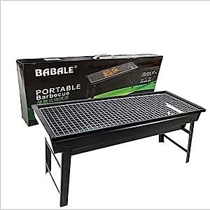 Xicennego Portable Charcoal Grill Outdoor Grill With Handle Foldable BBQ Grill For Picnic Beach Terrace Backyard Barbecue(Large)