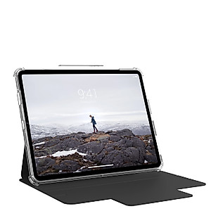 [U] by UAG iPad Pro 12.9" (6th Gen 2022, 5th Gen 2021) Case Black Lucent Lightweight Slim Shockproof Smart Folio Protective Cover with Auto/Sleep Wake & Pencil Holder