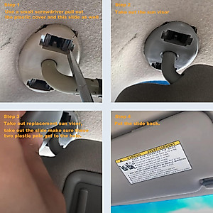 Left Driver Side Sun Visor Compatible with 2007 2008 2009 2010 2011 Toyo-ta Camry and Camry Hybrid Without Sunroof Replaces Model 74320-06780-B0(Gray)