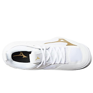 Mizuno Wave Momentum 2 White/Gold 9.5 B (M)