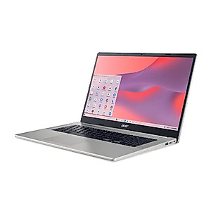 Acer Chromebook 317 CB317-1H-C6RK Laptop | Intel Celeron N4500 | 17.3" Full HD IPS Display | 4GB LPDDR4X | 128GB eMMC | Intel Wireless Wi-Fi 6 AX201 802.11ax | Chrome OS, Silver