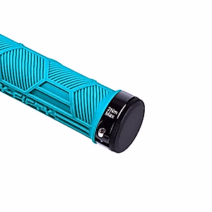 FIFTY-FIFTY Double Lock-On Mountain Bike Grips, Bicycle Handlebar Locking Grips, Non-Slip MTB Handle Grips (Turquoise)