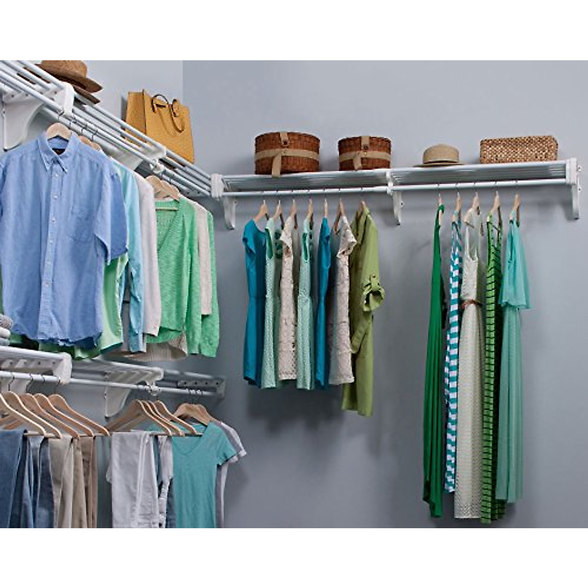 EZ Shelf Expandable Closet Kit with End Brackets