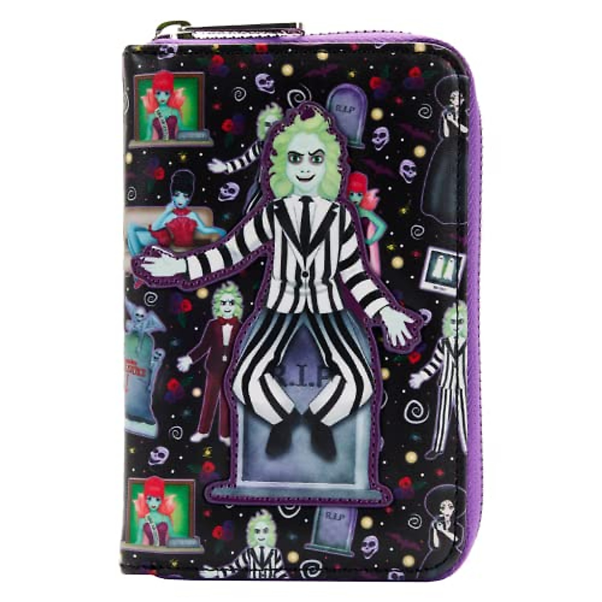 Loungefly Beetlejuice Icons Zip Around Wallet
