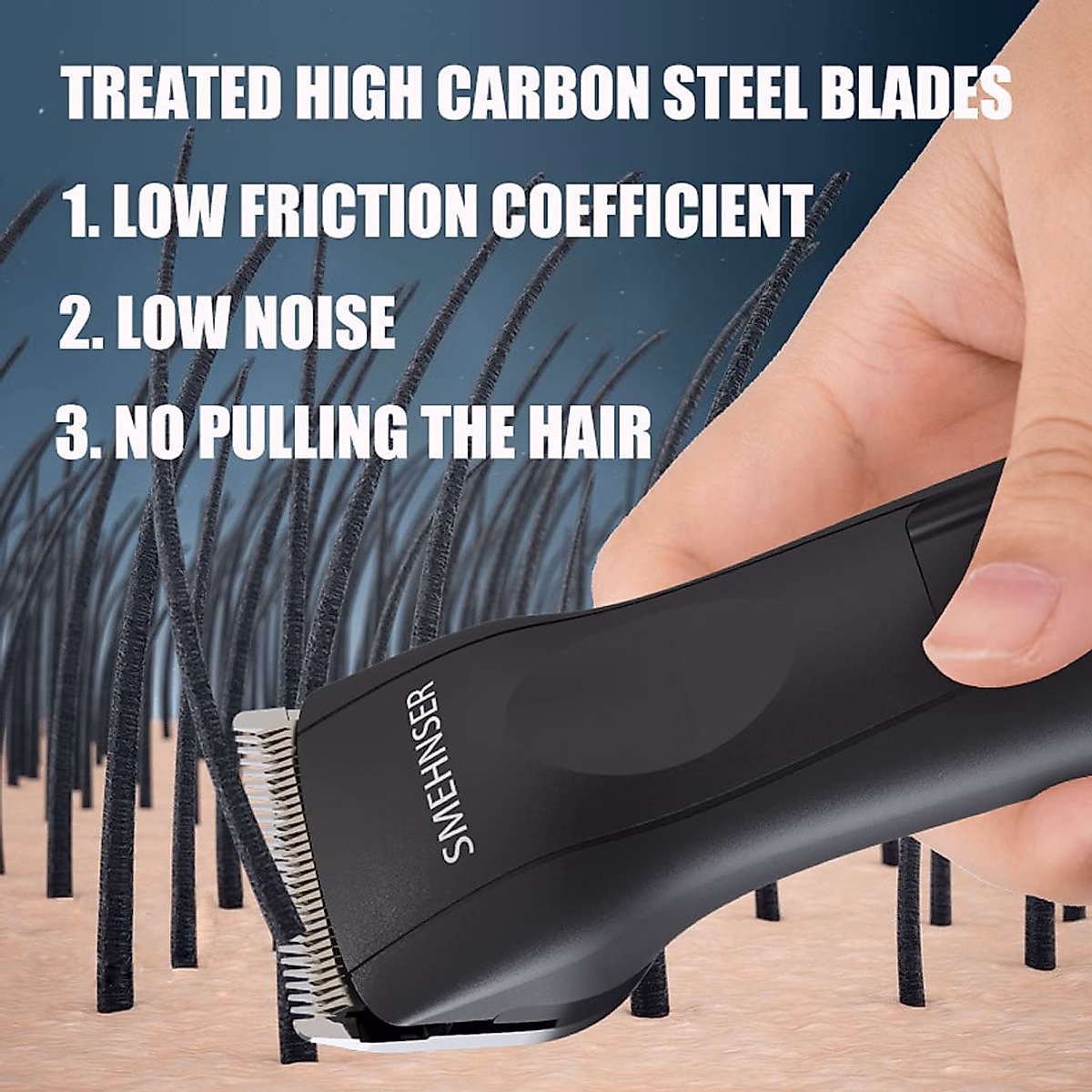 Hair Clippers, Beard Trimmer for Men Cordless Professional Barber Cutting Kit with Detachable Blade, Wireless Rechargeable Electric Mustache Grooming Set, Adjustable Haircut with Fast Charging Stand