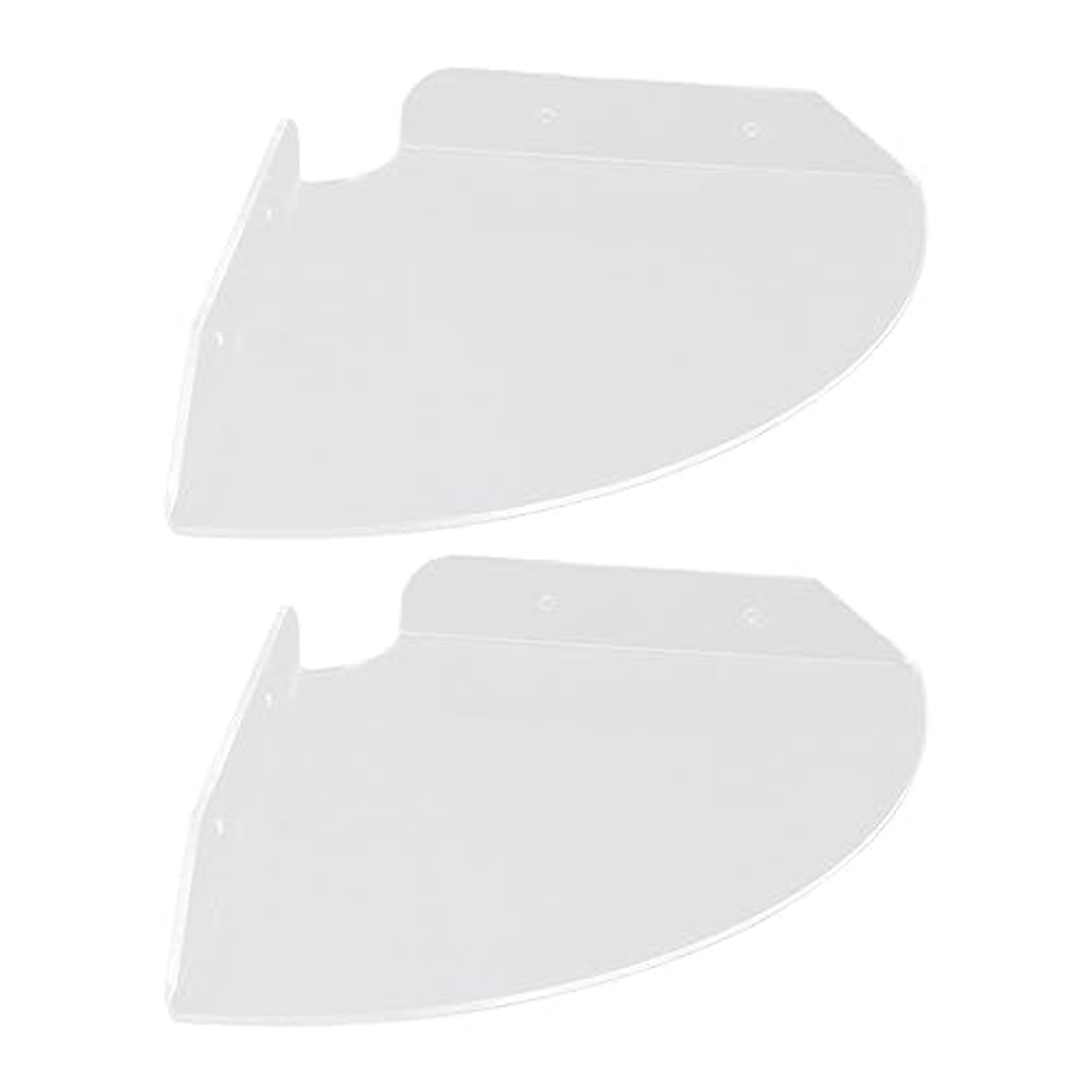 Qinlorgo Corner Wall Shelf, Quarter Round Corner Shelves Wall Mount for Shower Room for Photo Albums (Transparent)