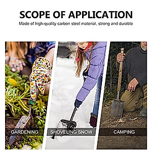 DECHOUS 1 Set of Multifunctional Shovel Folding Shovel Garden Shovel Winter Folding Snow Shovel Outdoor Survival Shovel Foldable Camping Spade Black