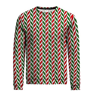 Christmas Sweatshirts For Men Funny Top Holiday Pullover 3D Printed Graphic Sweatshirts Crewneck Long Sleeve