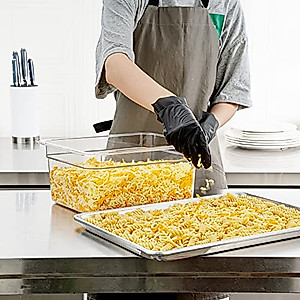 Restaurantware Met Lux 1/2 Size Food Storage Container 1 6 Inch Deep Proofing Box - Rectangle Graduated Measurements Clear Plastic Food Grade Storage Container Dishwashable Lids Sold Separately