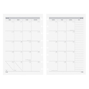 2023-2024 TUL® Discbound Academic Weekly/Monthly Refill Planner Pages, Junior Size, July 2023 to June 2024