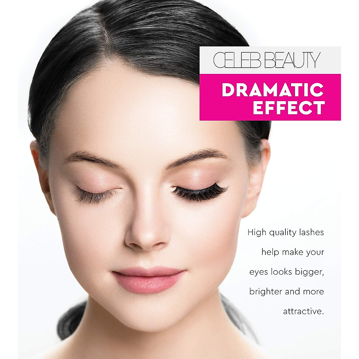 Celeb Beauty Eyelash Splashes 100 Pair Faux Lashes Variety Pack – Reusable Fake Eyelashes in 10 Styles – Hypoallergenic Strip False Lashes Set with Soft Natural, Fluttery Wispies, & Dramatic Falsies