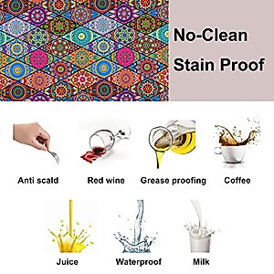 Sotue Picnic Table Cover with Bench Covers 3 Piece Set Elastic Fitted Rectangle Tablecloths Camp Tables Seat Cloth Polyester Oilcloth Vinyl Clothes for Outdoor Waterproof Camping 72x30 Inch Multiple