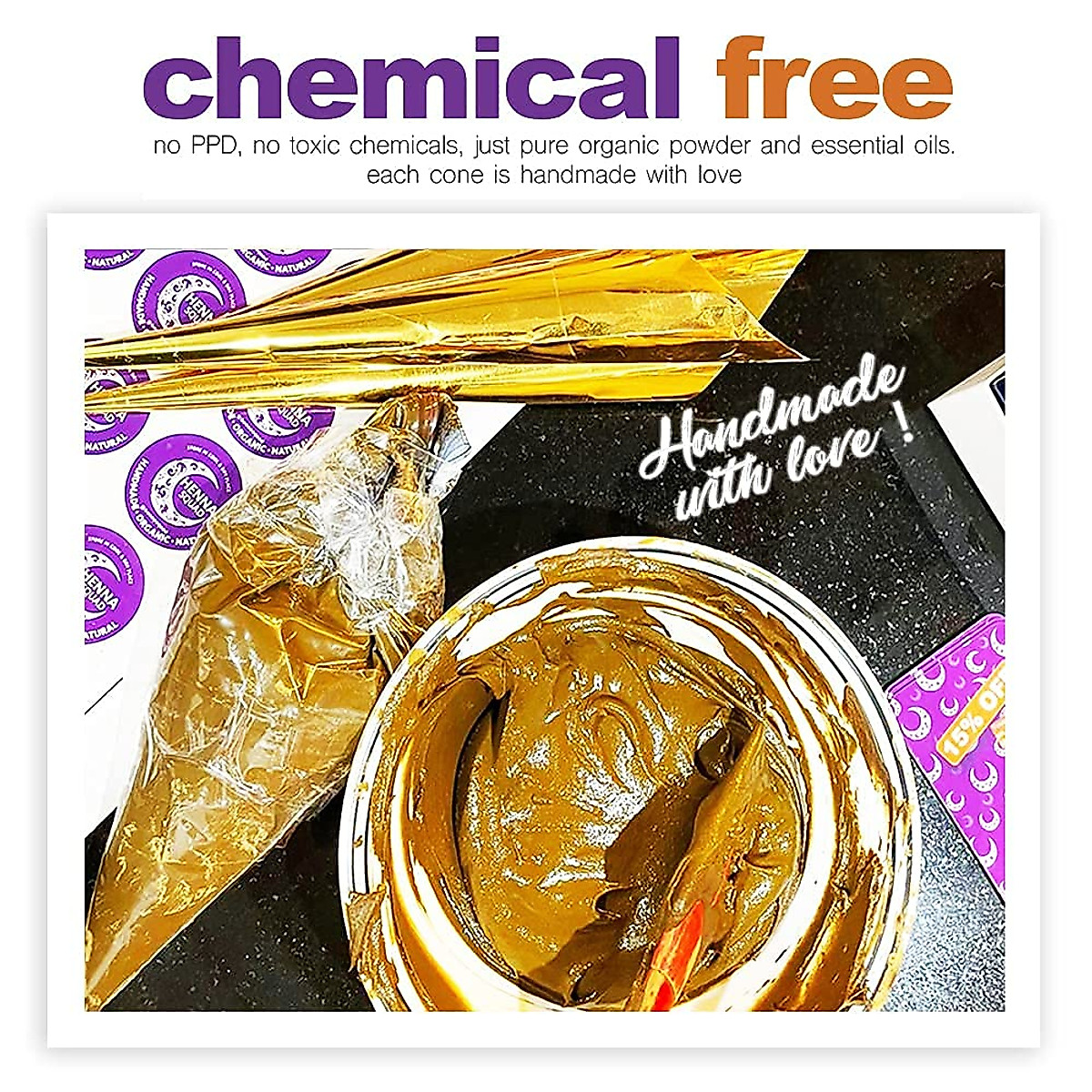 Temporary Tattoo India Painting Tattoo Paste Cone, 3 Tubes Brown Paste Cone Indian Body Art Painting Drawing (Brown, 3 Cones)