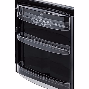 Summit FF6BK2SS 24” Wide Under Counter Refrigerator 5.5 cu.ft. Made in Europe with Automatic Defrost Operation, Reversible Stainless-Steel Door, and Deluxe black interior (Right-Hand Door)