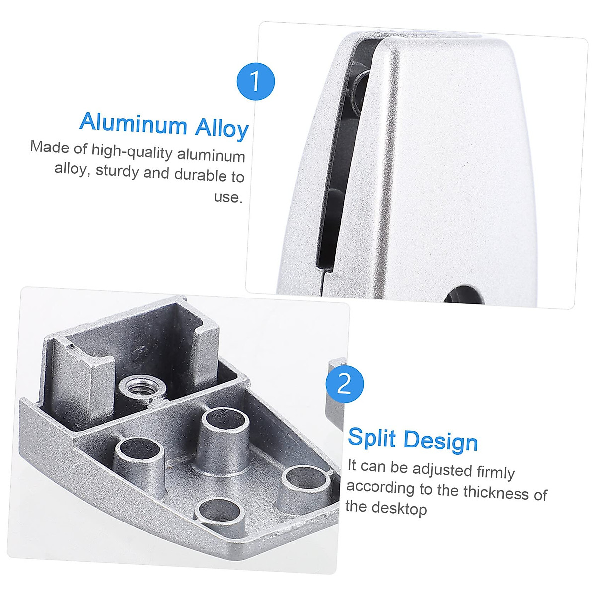 4Pcs glass clip clamps for desk screens desk divider clamp sneeze guard clamp desk divider brackets partition bracket desk panel aluminum alloy office protection support clip