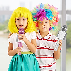 Niskite Birthday Gifts for 3-15 Year Old Girls,Karaoke Microphone for Kids Age 7 8 9 10 11,Popular Toys for 4-15 Year Old Boys Girls Gold