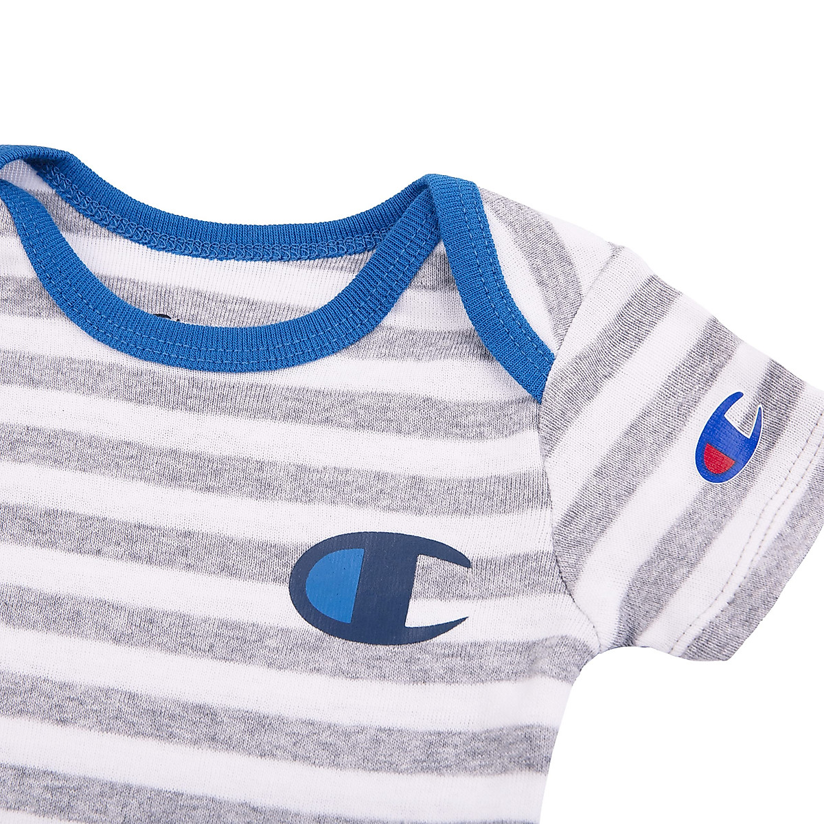 Champion baby girls Champion Unisex 3pk 5pk Short Sleeve Or Long Sleeve Infant Body Suit in Multiple Colors, Si and Toddler T Shirt Set, Shortsleeve5pk-blue 423, 0-6 Months US