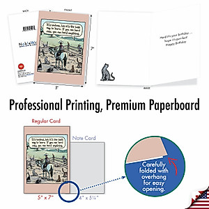 NobleWorks - 1 Funny Cartoon Birthday Greeting Card - Comic Humor, Happy Birthdays Celebration Card - Herd Anything C9285BDG