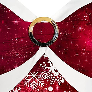 FEAPHY Women's Vintage Christmas Dress Elk Snowflake Print Sleeveless Flare Dress (3-Elk, M)