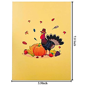 Thanksgiving Cards,3D Pop Up Thanksgiving Greeting Cards best Happy thanksgiving cards for kids with Envelope 1 Pack