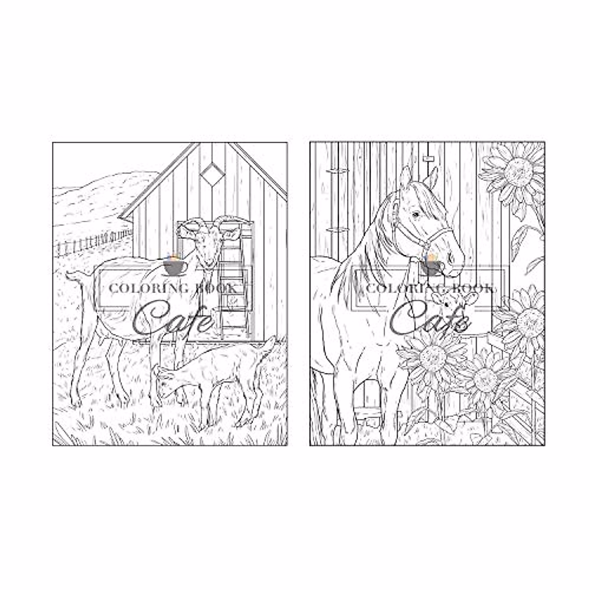 Country Autumn Coloring Book: An Adult Coloring Book Featuring Charming Autumn Scenes, Relaxing Country Landscapes and Cute Farm Animals