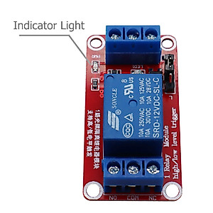 Excelity 3-Packs Single-Channel DC 12V Relay Module with Optocoupler for DSP AVR PIC ARM Development