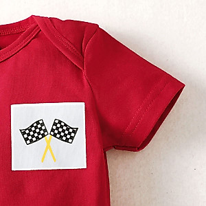 Ladies I Have Arrived Baby Boy Costume Outfit Newborn Race Car Driver Costume Outfit Race Car Driver Clothes Romper(Car Driver,3-6 Months)