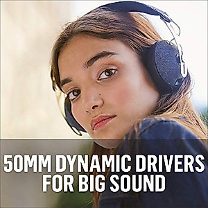 House of Marley Rise: Over-Ear Headphones with Microphone, Wireless Bluetooth Connectivity, and 12 Hours of Playtime (Denim)