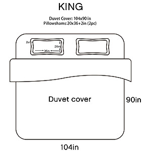 Merryfeel Linen Duvet Cover Set King,100% French Linen Yarn Dyed Check Duvet Cover Set, Luxurious Bedding for All Season - King - Yarn Dyed Check