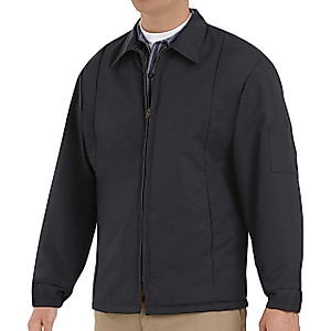 Red Kap Men's Perma-Lined Panel Jacket, Black, 4X-Large