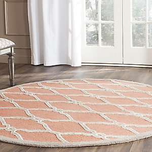 SAFAVIEH Cambridge Collection Area Rug - 6' x 9', Coral & Ivory, Handmade Moroccan Wool, Ideal for High Traffic Areas in Living Room, Bedroom (CAM352W)
