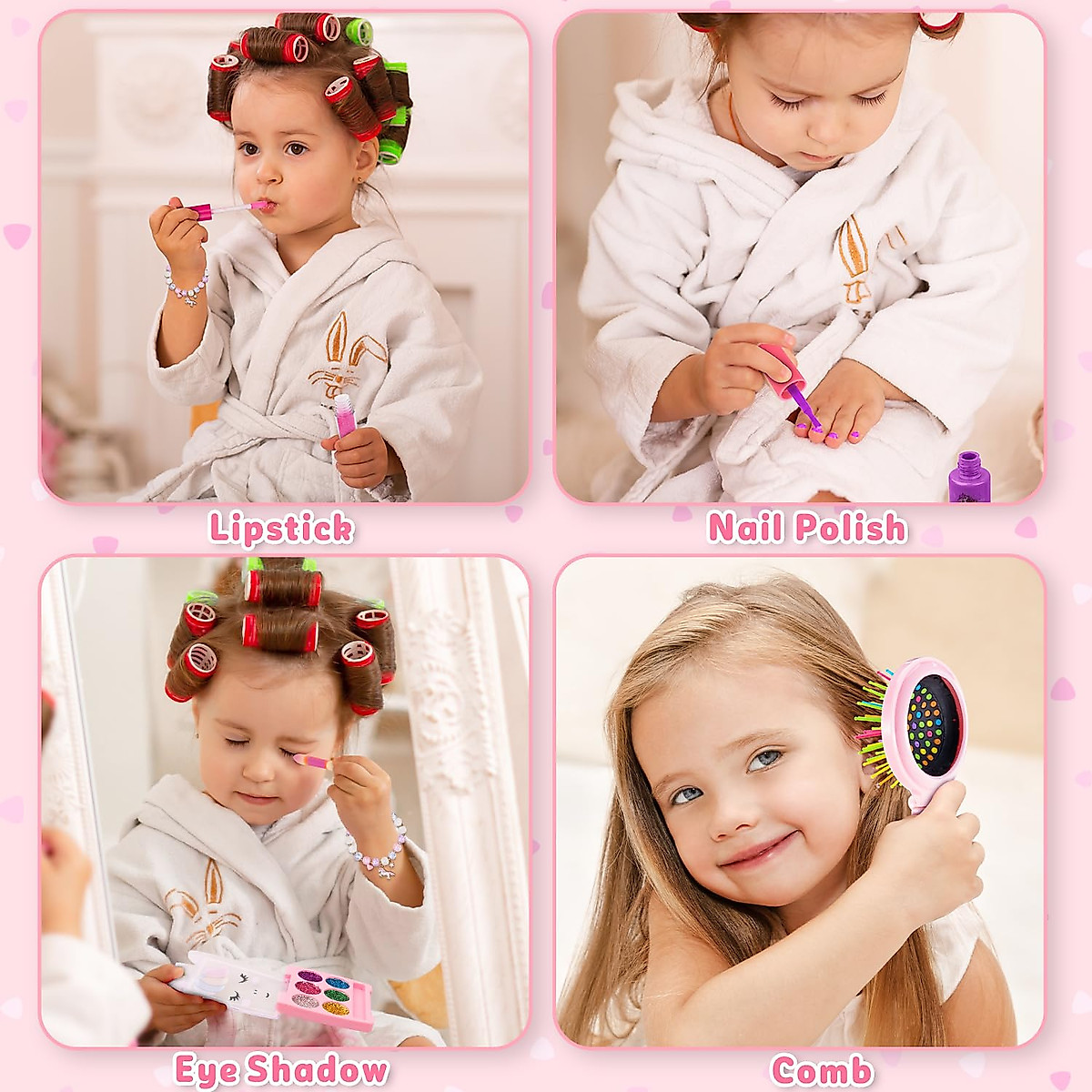 Kids Makeup Kit for Girl - Princess Toys Real Washable Make Up Set with Unicorn Bag - Play Makeup Beauty Cosmetic Toys for Ages 3 4 5 6 7 8 9 10 11 12 Year Old Toddler Kids Christmas Birthday Gifts