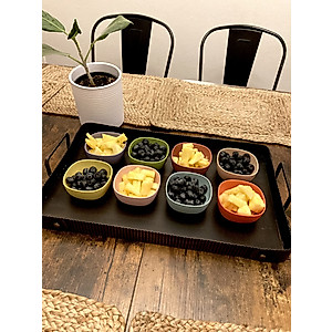 Mini bowls 8 piece set bamboo fiber snack bowls dipping sauces dessert bowls small bowls tiny bowl set