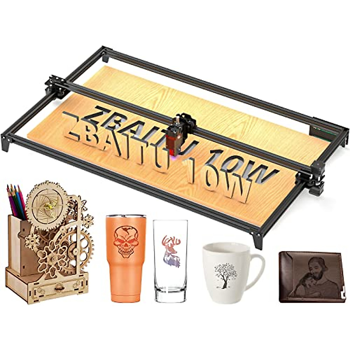 ZBAITU M81 Laser Engraver, 10W Output Laser Cutter, 80W Laser Engraving Cutting Machine, High Accuracy Laser Cutter and Engraver Machine, Lazer Engraver Cutter for Wood Metal Leather Glass Acrylic DIY