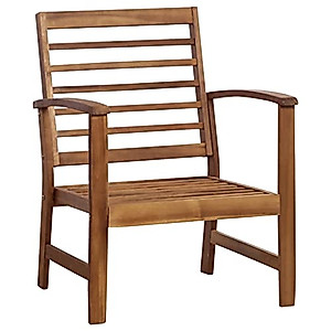 MBFLUUML Patio Dining Sets, Lawn Garden Backyard Deck Patio Table and Chairs, 4 Piece Patio Lounge Set Solid Acacia Wood Suitable for Patio, Porch, Backyard, Balcony.