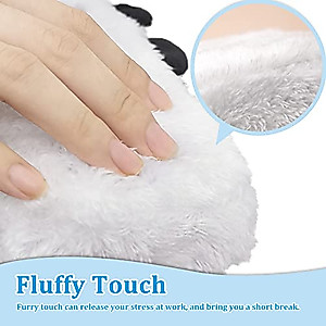 pandaonly 2Pack Plush Panda Chair Armrest Pads, Memory Foam Kawaii Chair Armrest Cushion with Velcro Strap, Adjustable & Washable Ergonomic Elbow Support Decompression for Home Office Gaming Chair