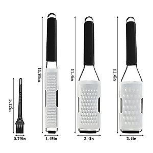 Cambom Cheese Grater Citrus Zester Lemon Zester Pack of 3-304 Stainless Steel - A Sharp Tool for Parmesan Cheese, Ginger, Garlic, Nutmeg, Chocolate, Vegetables，Fruits，Dishwasher Safe
